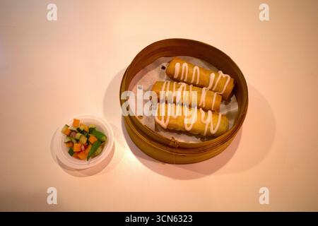 Lumpia, traditional spring roll skin snack from Indonesia, Philippines ...