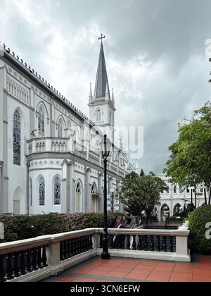 Facade of Chijmes, a historic building in Singapore now a multipurpose ...