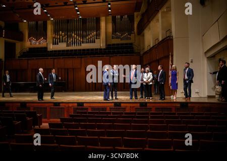 The interior of the Donald J. Trump and John F. Kennedy Center for the ...