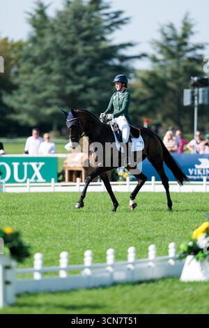 Susannah Berry of Ireland with Clever Trick during the dressage at the ...