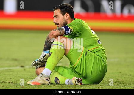 LECCE, ITALY - SEPTEMBER 19: goalkeeper Jasper Samooja of US Lecce L ...
