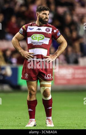 Abbas Miski of Wigan Warriors during the 2025 Betfred Super League ...