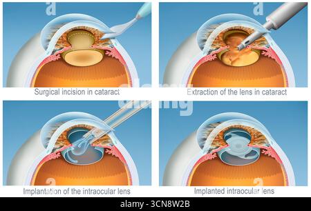 Cataract surgery, illustration Stock Photo - Alamy