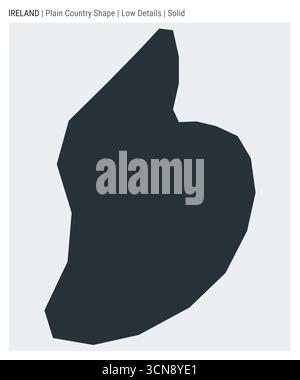 Map of Ireland. Solid black map vector illustration Stock Vector Image ...