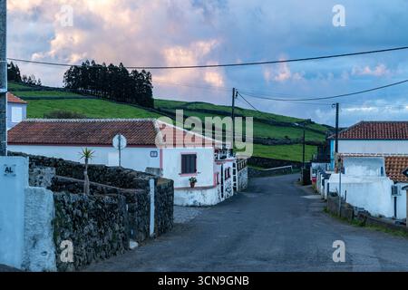 Traditional Azores private houses at Terceira island Azores, Portugal ...