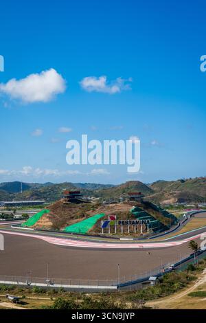 Aerial view of Mandalika International Street Circuit, Mandalika ...