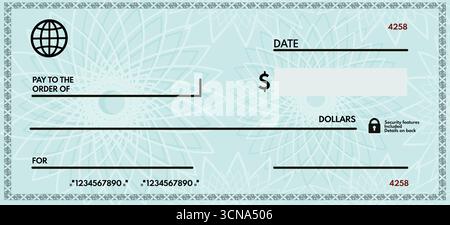 Personal Blank Check. Vector illustration Stock Vector Image & Art - Alamy