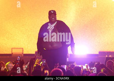 BigXthaPlug performs on stage during the iHeartRadio Music Festival at ...