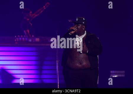 BigXthaPlug performs on stage during the iHeartRadio Music Festival at ...