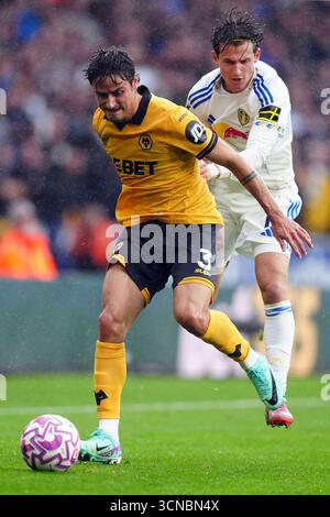 Hugo Bueno Of Wolves during the Leeds United v Fulham Premier League ...
