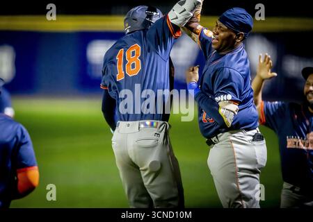 ROTTERDAM - Dutch baseball player GREGORIUS Didi scores the 1-1 draw ...