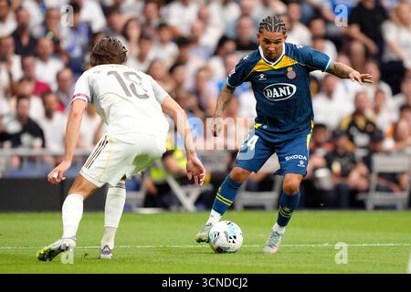Dolan (RCD Espanyol) in action during a La Liga EA Sports match between ...
