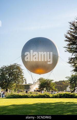 Paris Olympic Cauldron in Tuileries garden during Paris Olympic Games ...