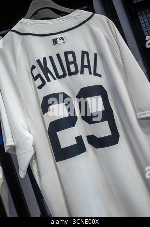 Detroit Tigers pitcher Tarik Skubal throws to the Houston Astros during ...