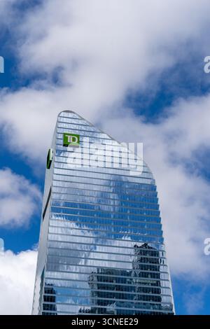 Canada, Ontario, Toronto, TD bank building in the financial district ...