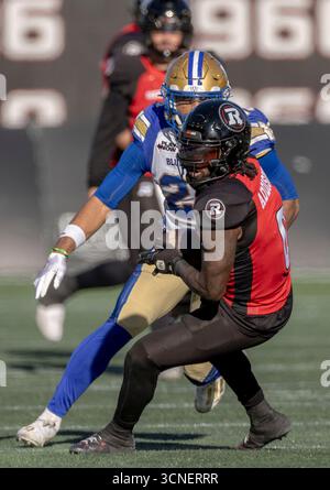 Ottawa, Canada. 20 Sep 2025. o15 and Jaylen SMITH (39) of the Winnipeg ...