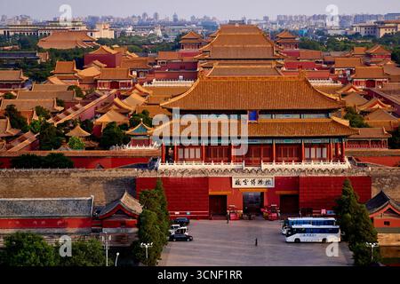 Jingshan Park with view of the Forbidden City. Beijing, 08.12.2025 ...