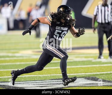 Colorado defensive end Tristan Marois (59) rushes the passer during an ...