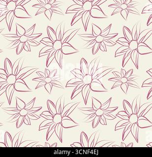Floral seamless pattern. Botanical wallpaper with realistic peonies ...