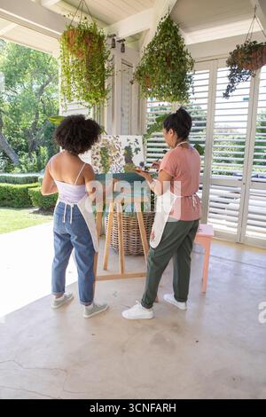 Wooden patio veranda Stock Photo - Alamy