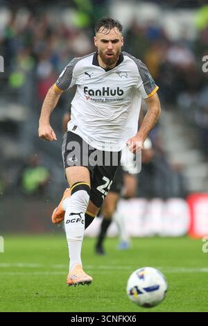 Derby County's Ben Brereton Diaz during the Sky Bet Championship match ...