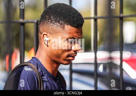 Reinildo Mandava of Sunderland arrives at the stadium prior to kick off ...