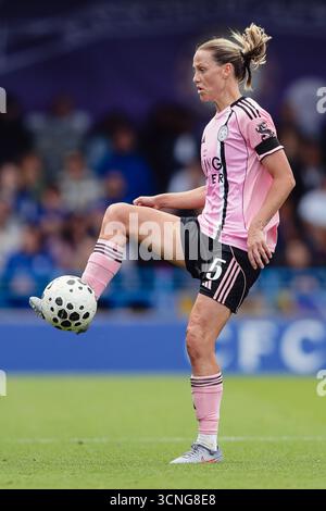 5, Emily van Egmond of Leicester City passes the ball during the Subway ...
