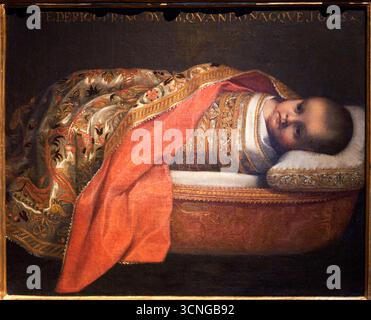 Portrait of Federico Ubaldo della Rovere in the Cradle 1605 Alessandro ...