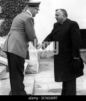 The leader of the Third Reich, Adolf Hitler, speaks, nazi symbols ...