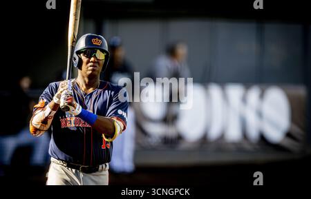 ROTTERDAM - Baseball players PROFAR Juremi and HELDER Eugene of the ...