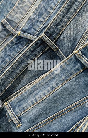 shabby traditional blue denim jeans texture Stock Photo - Alamy