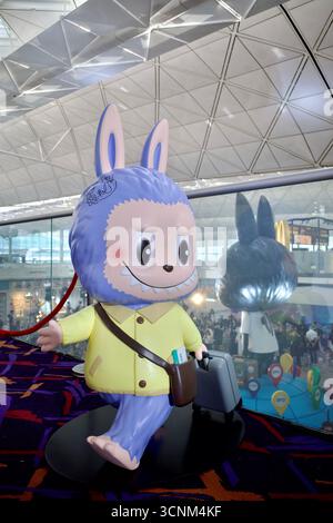 LABUBU, The Monsters player of POP MART sculpture display in Hong Kong ...