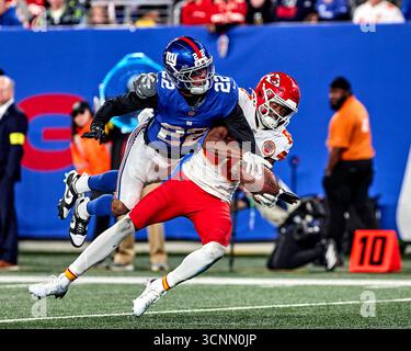 New York Giants cornerback Andru Phillips (22) reacts after breaking up ...