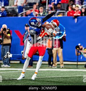 New York Giants cornerback Andru Phillips (22) defends during an NFL ...