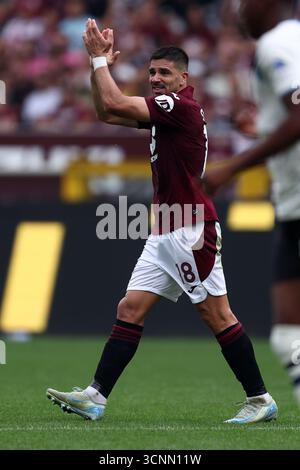 Giovanni Simeone of Torino FC gestures during the Coppa Italia football ...