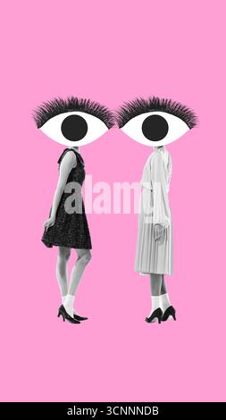 Contemporary art collage. Uniqueness. Human legs with green socks in ...