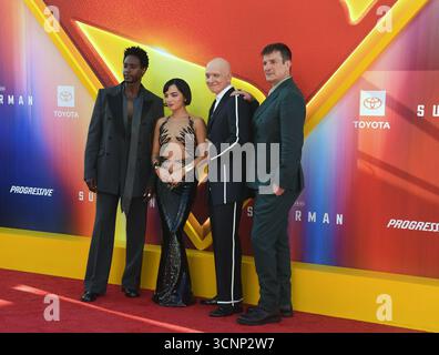 Actor Edi Gathegi, actress Isabela Merced, actor Anthony Carrigan and ...