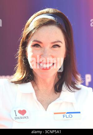 Progressive Insurance TV personality "Flo" poses for photos before ...