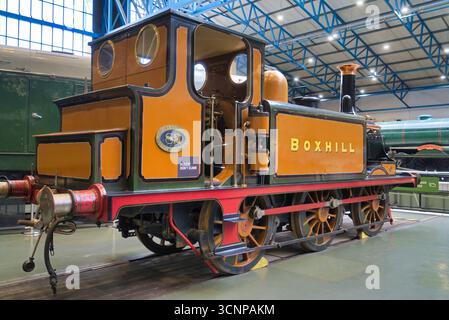 Small steam locomotive 'BOXHILL' located in York National Railway ...