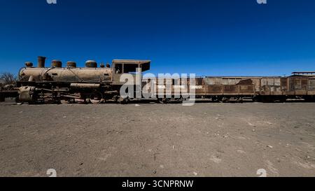 Photo of Baquedano Railway Museum in Chile with old steam locomotives ...