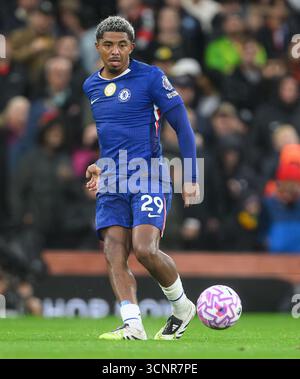 Chelsea's Wesley Fofana in action during the Premier League match at ...