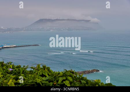 Strolling along the cliffs of Miraflores, with the endless blue of La ...