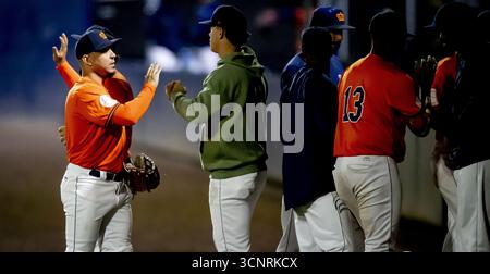 ROTTERDAM - Dutch baseball players in action against Croatia during the ...