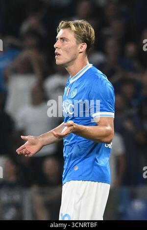 Rasmus Hojlund of SSC Napoli in action during the Uefa Champions League ...