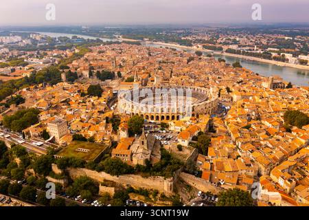 Aerial townscape of Arles Stock Photo - Alamy
