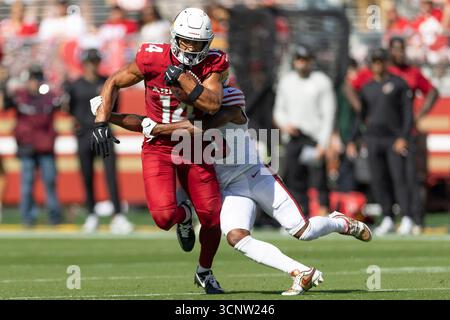 San Francisco 49ers cornerback Upton Stout (20) prepares for a play ...
