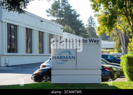 Sunnyvale, USA. 22nd Sep, 2025. The Harman logo can be seen at one of ...