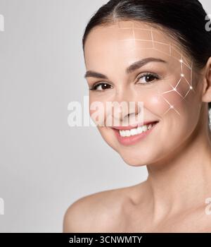 Rejuvenating facial injections procedure for tightening and smoothing ...