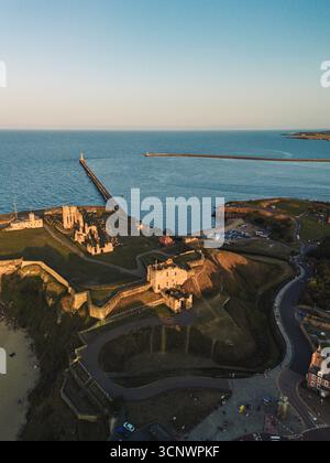 Aerial view of Tynemouth Priory and Castle Stock Photo - Alamy