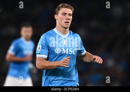 Rasmus Hojlund of SSC Napoli looks on during the serie Serie A Enilive ...